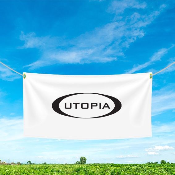 Utopia DB20 Matte White D/S Banner - Rolls Liner Supplies
