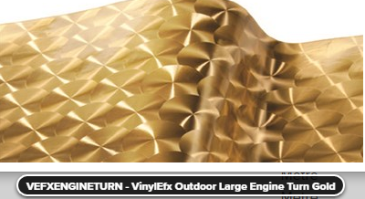 VinylEfx Outdoor Large Engine Turn Gold????? - Rolls Liner Supplies