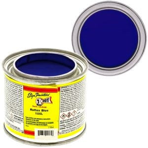 1 Shot 155-L Reflex Blue Letter Enamel - 473 mL - Rolls Liner Supplies